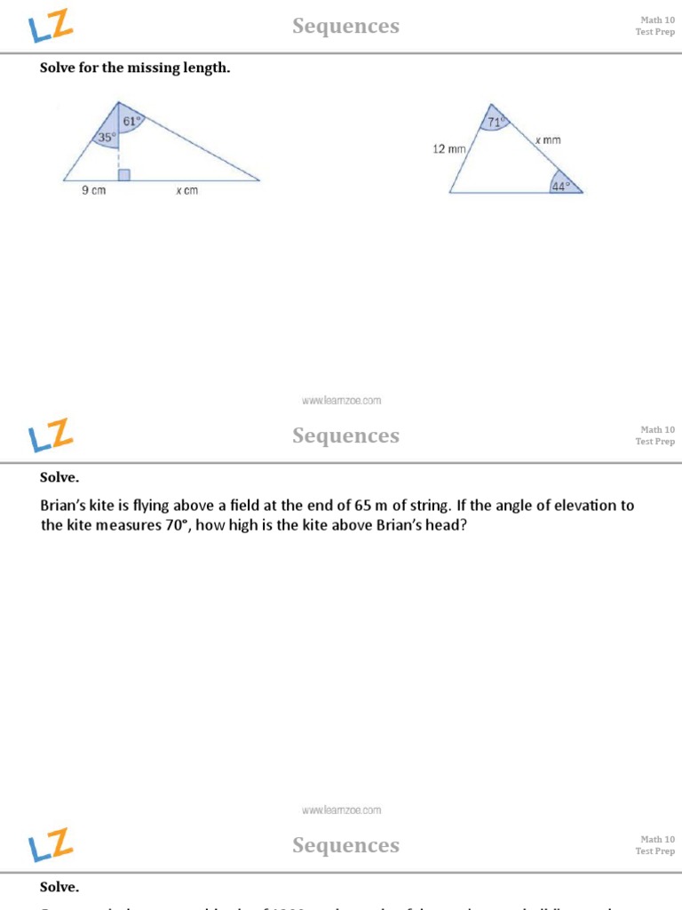 Math 10 Test Prep: Geometry & Angles | PDF | Angle | Speed