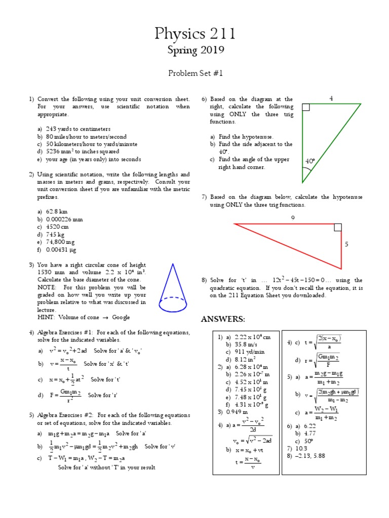 211 - Problem Sets Complete | PDF