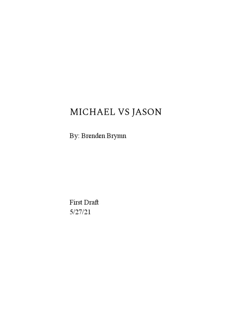 Michael Vs Jason Script | PDF