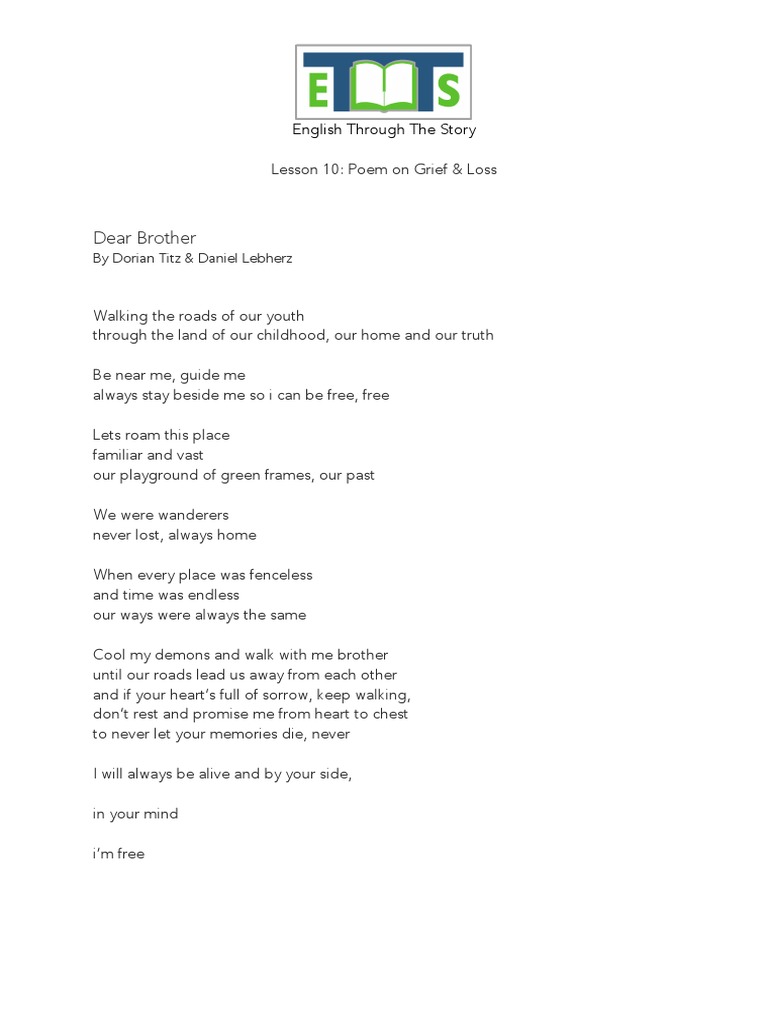 l10 - Dear Brother Poem | PDF