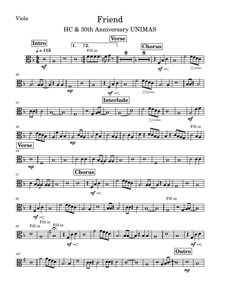 Friend Viola | PDF | Song Structure | Musical Forms