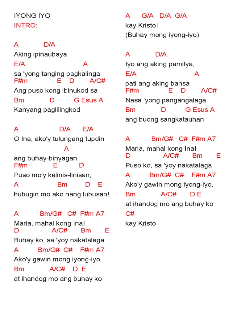 Iyong Iyo | PDF