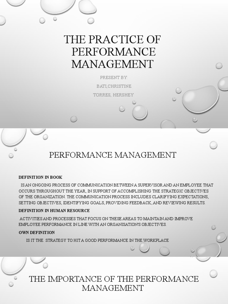 Group 2 - The Practice of Performance Management | PDF | Goal | Leadership