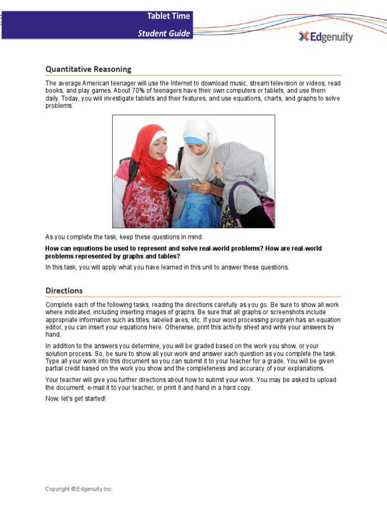 Tablet Time - Student Guide | PDF | Equations | Books