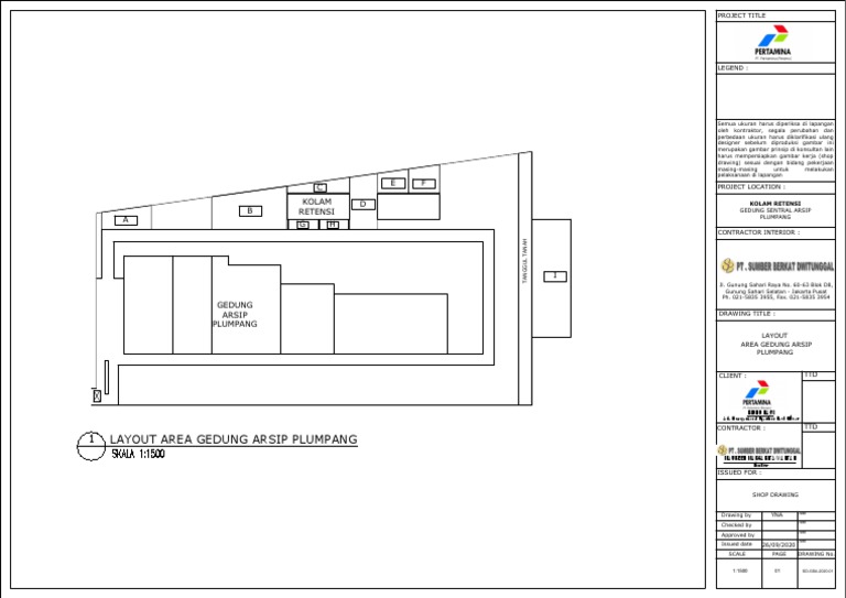 1.layout Gedung Arsip | PDF
