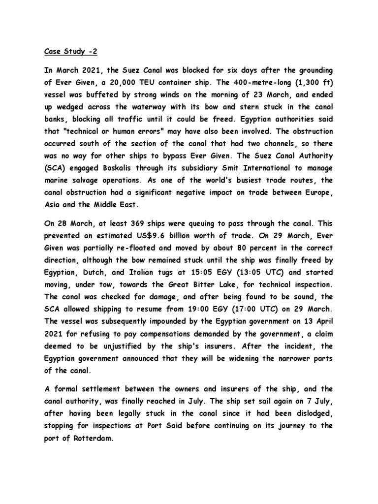 Case Study 2 Solution (1) | PDF | Transport | Trade