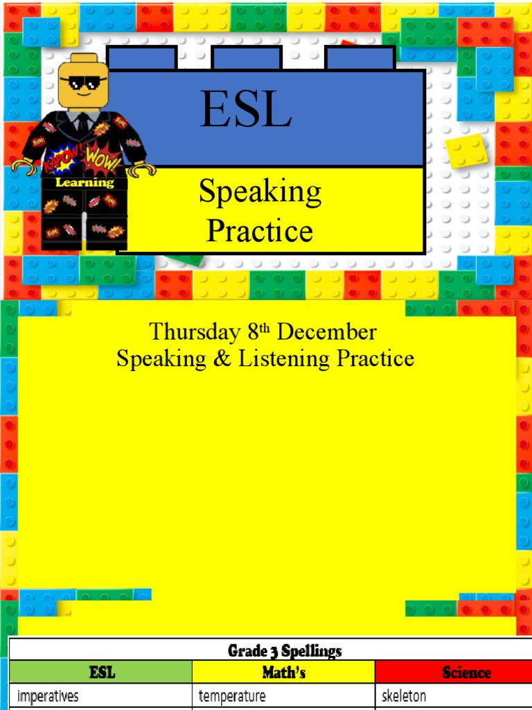 ESL Speaking Practice Guide for Kids | PDF