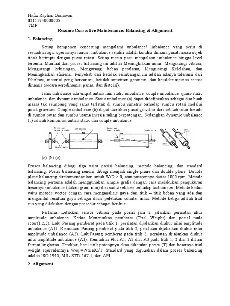 Hafiz Rayhan Gunawan - 02111940000005 - Rangkuman Balancing & Alignment ...