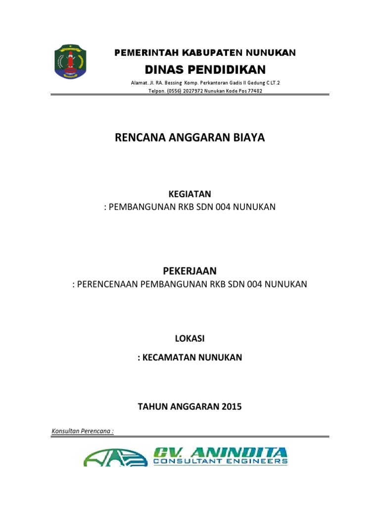 RAB REHAB RKB SMP 2 Sebatik - Perubahan | PDF