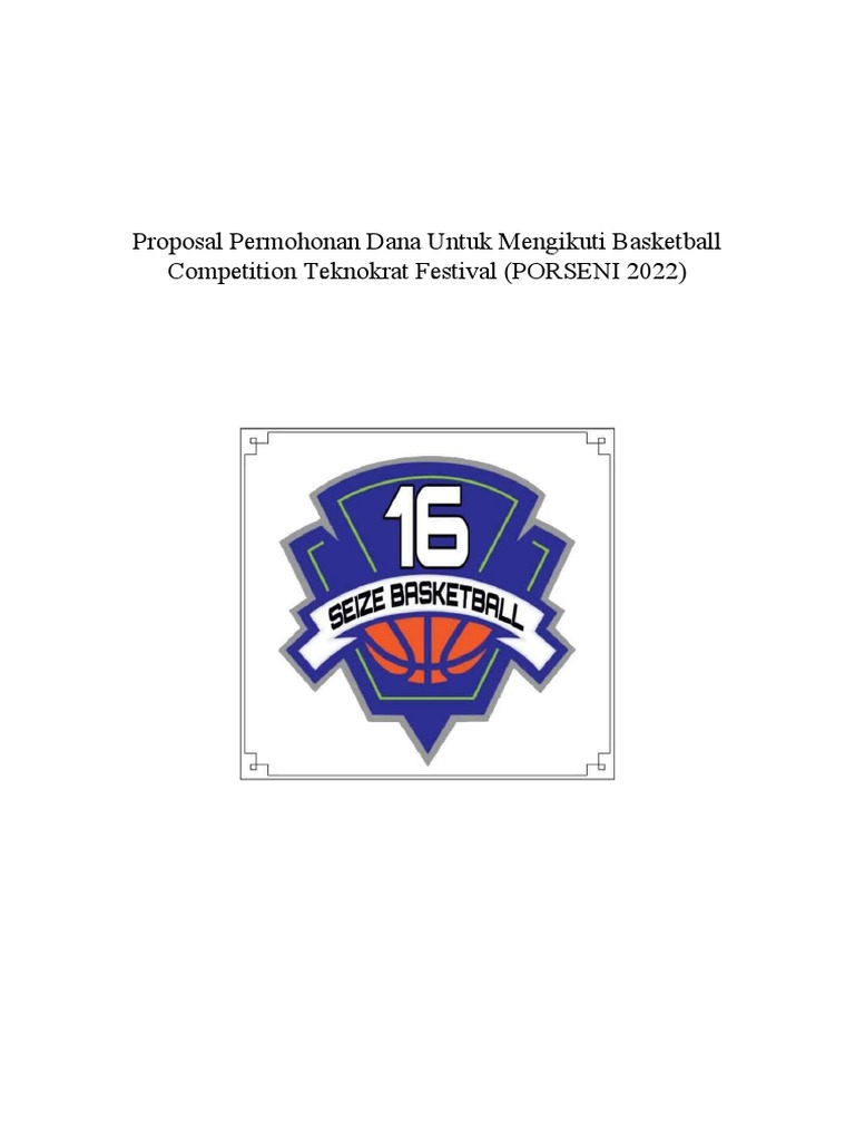 Proposal Basketball Competition Teknokrat Festival | PDF