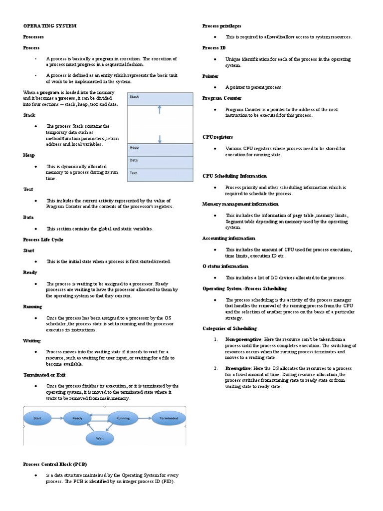Operating System Quiz Reviewer | PDF | Scheduling (Computing) | Process (Computing)