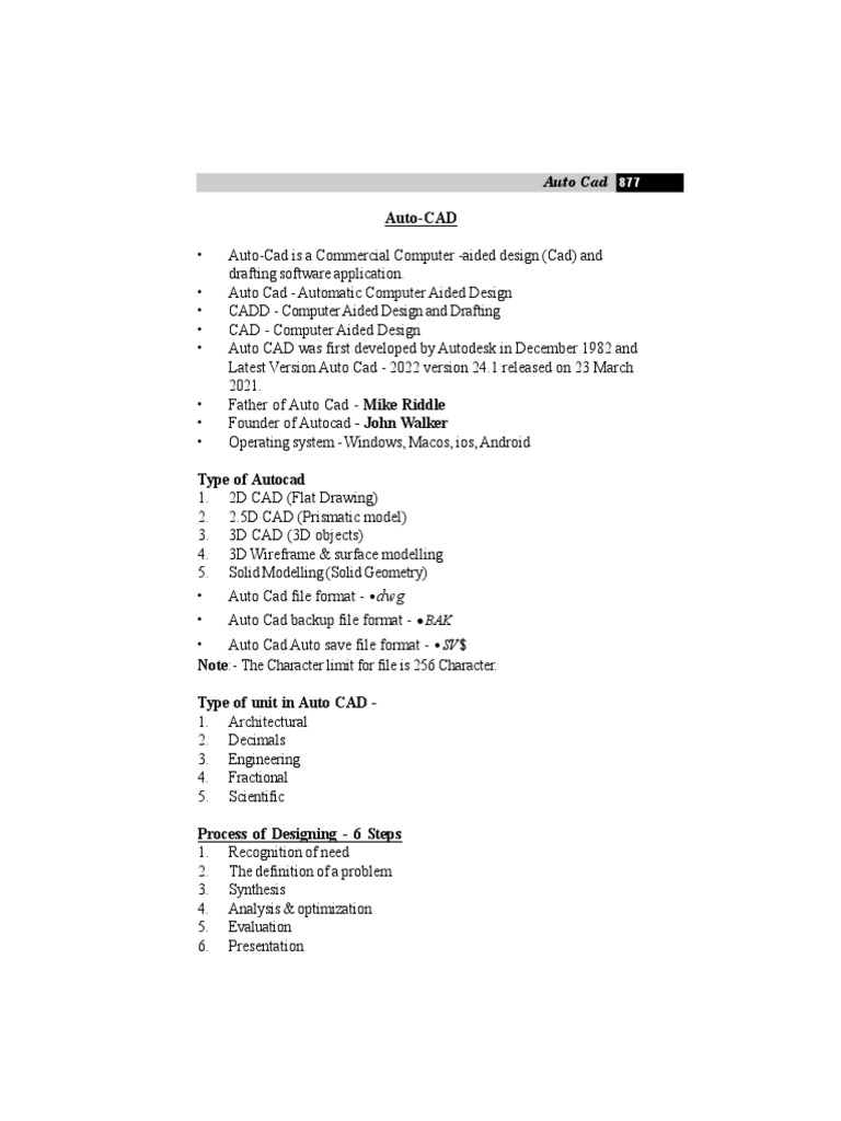AutoCAD NOTES | Download Free PDF | Auto Cad | Computer Aided Design