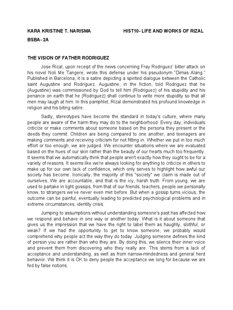 The Vision of Father Rodriguez | PDF