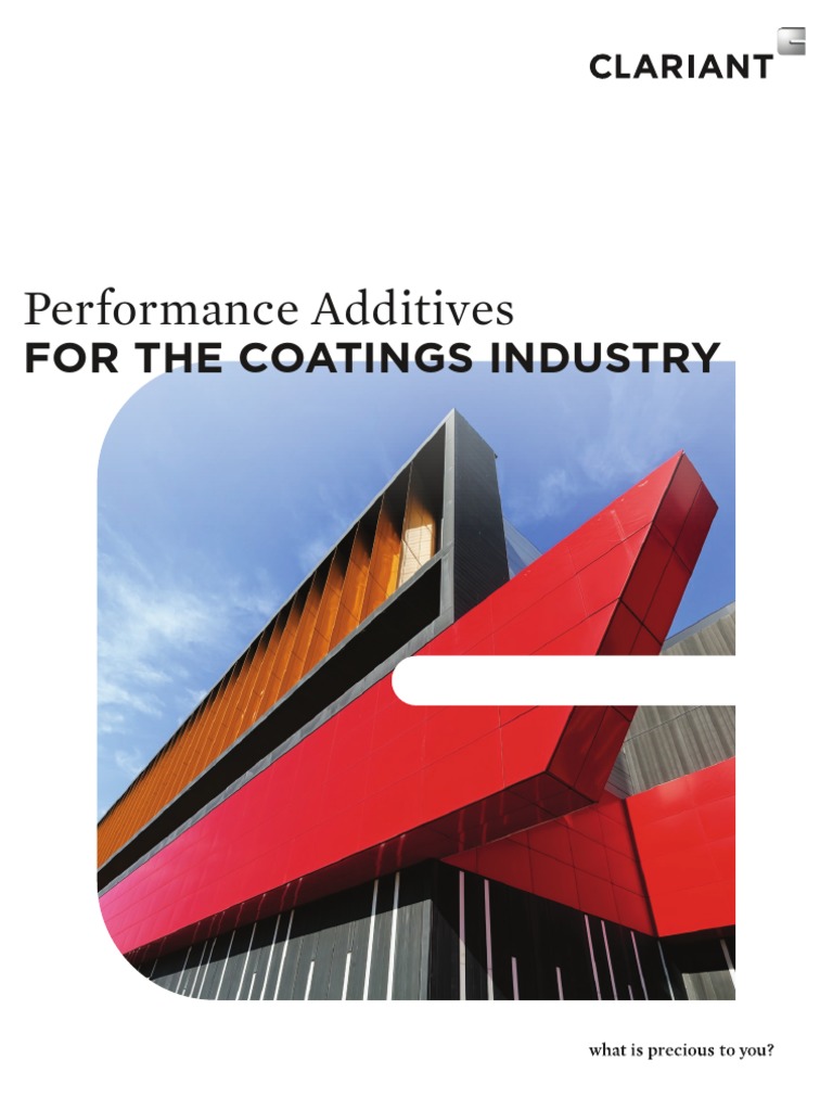 Clariant Brochure Performance Additives For The Coatings Industry ...