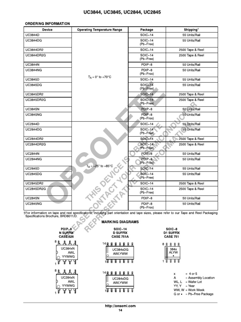 UC2844 - 3844 - Temperaturna Tablica | PDF | Computers