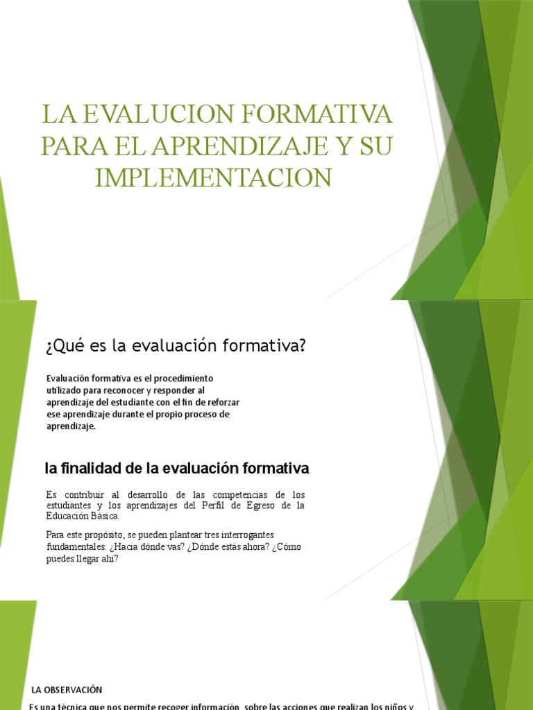 Evaluacion Formativa para El Aprendizaje | PDF | Evaluación | Aprendizaje