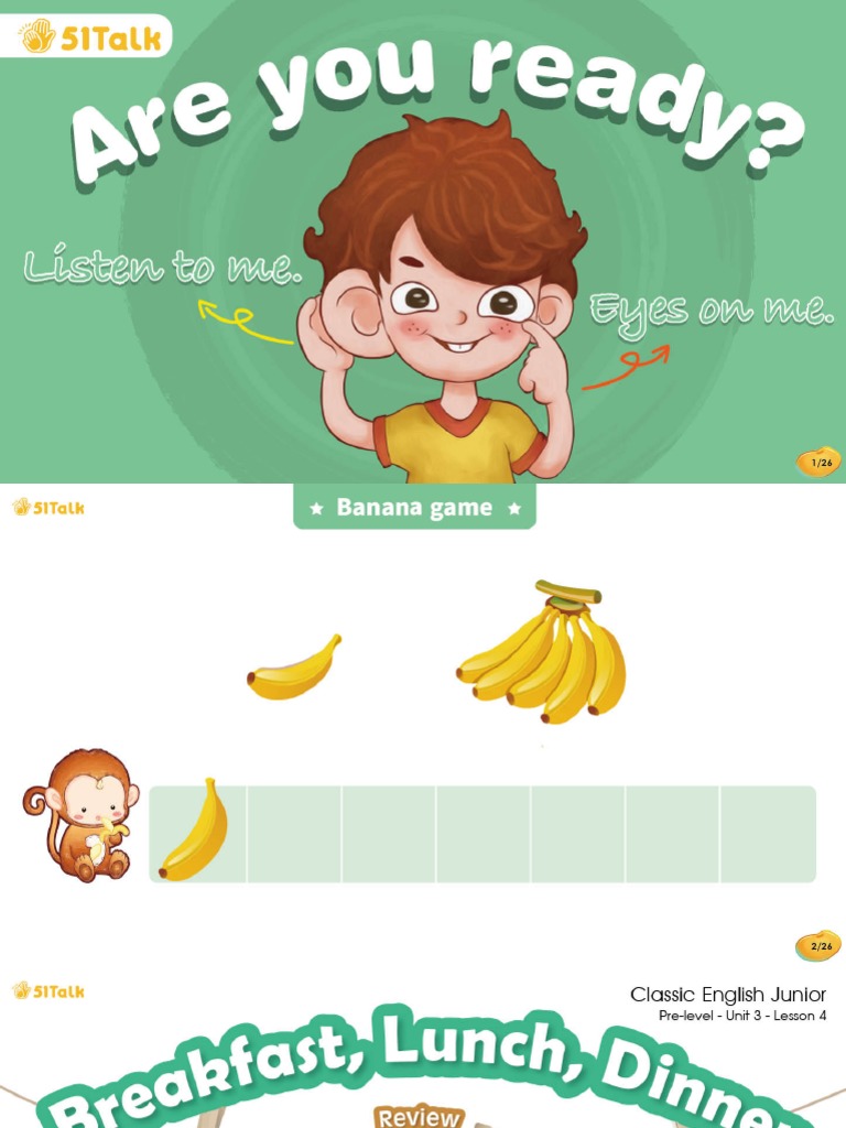 Lesson 4 Breakfast, Lunch, Dinner | PDF