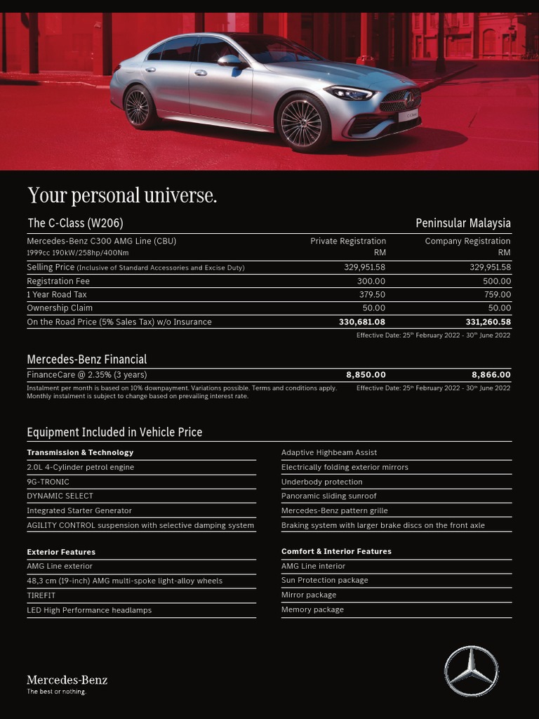 C300 AMG Line - ST05.2022 - CBU - PM | PDF | Motor Vehicle | Vehicle ...