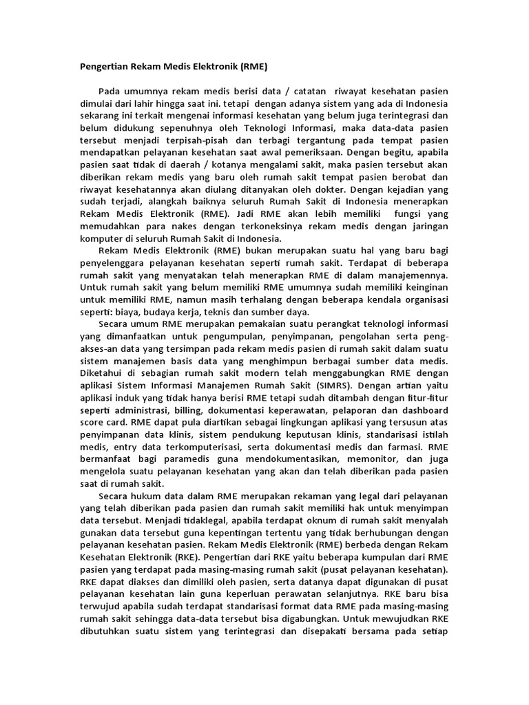 Pengertian RME | PDF