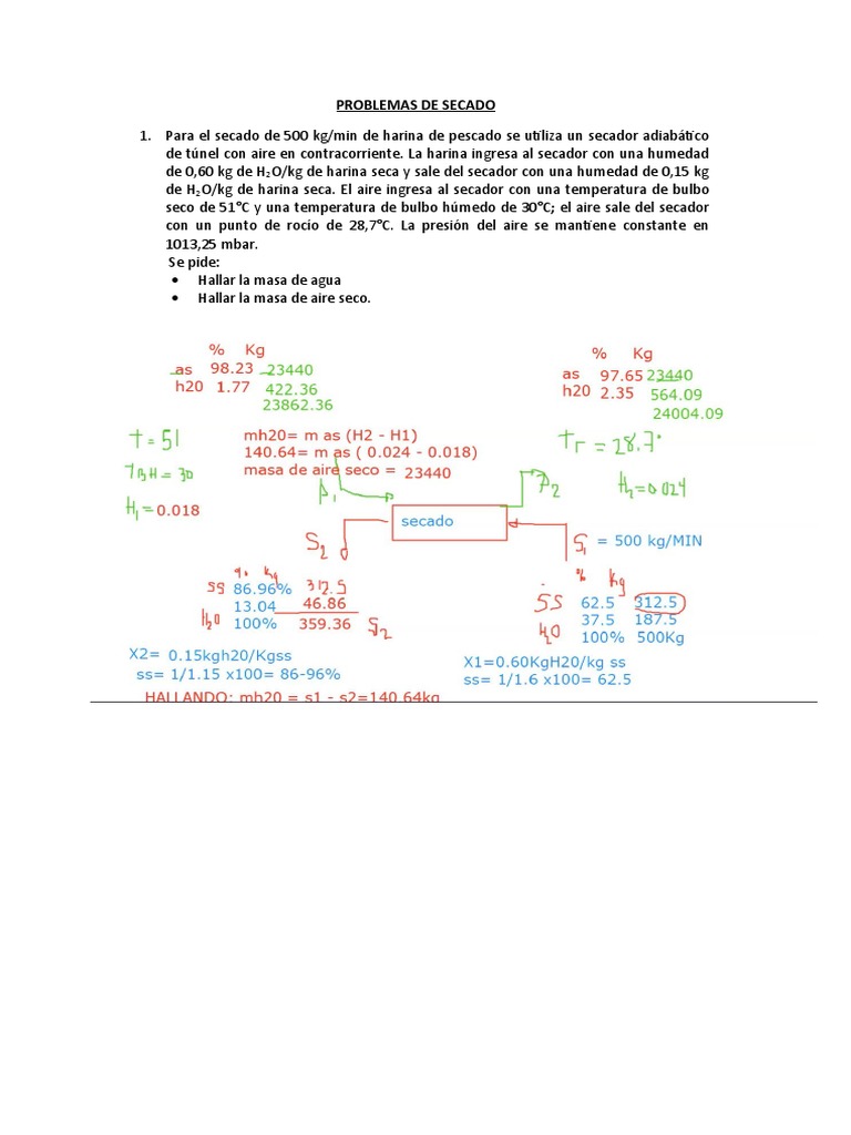 Problemas de Secado | PDF