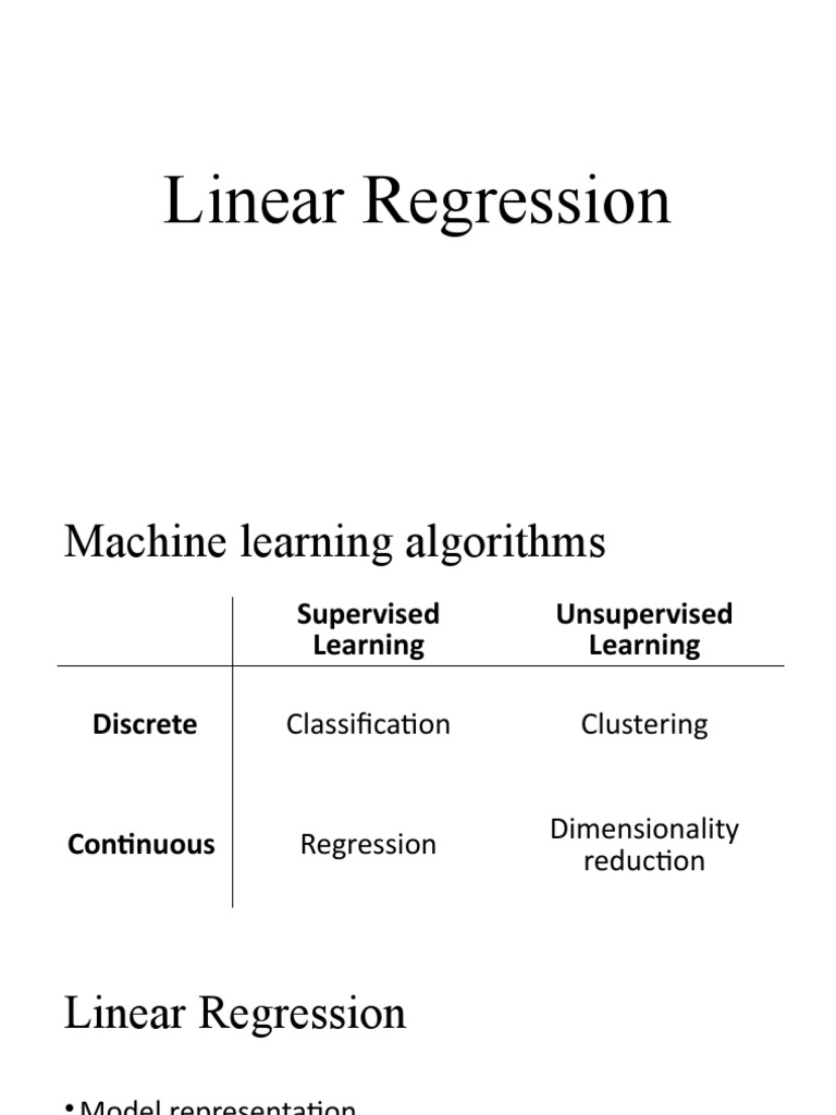 Lecture LinearRegression | PDF | Regression Analysis | Machine Learning