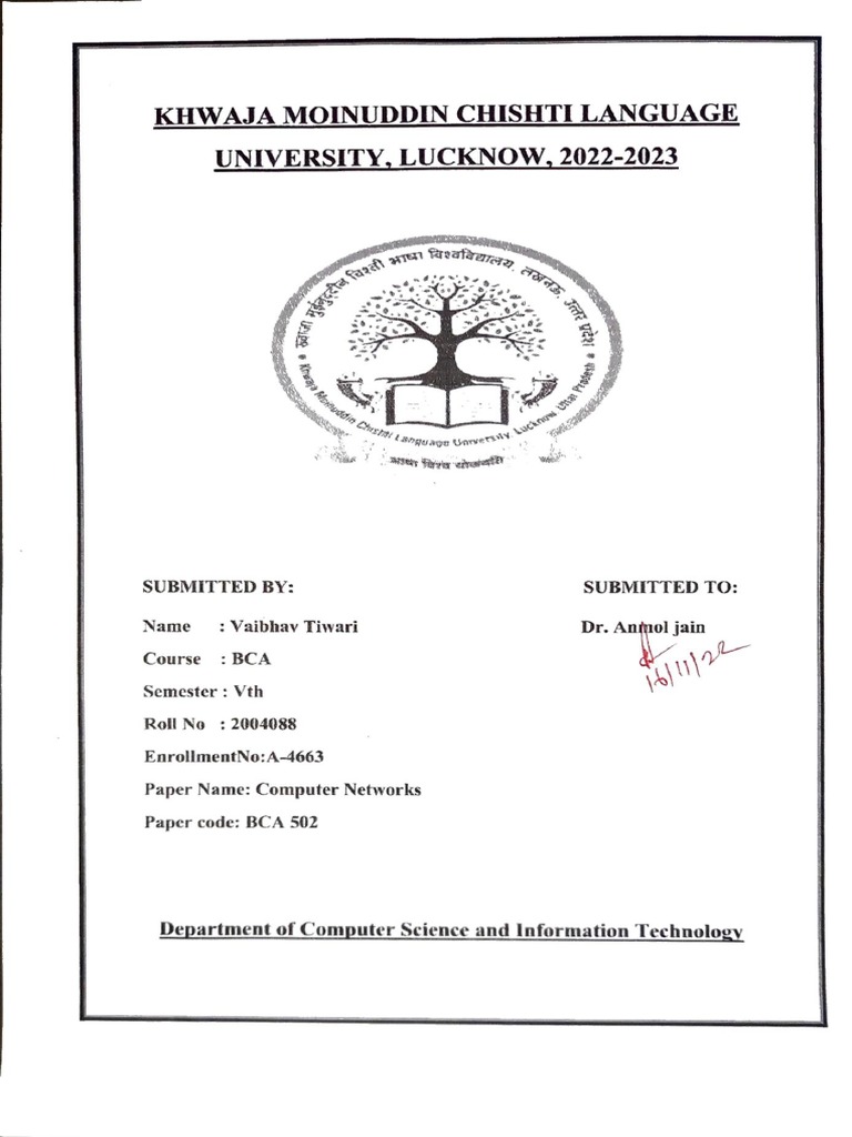 Computer Networks for BCA Students | PDF | Computing | Computer Science