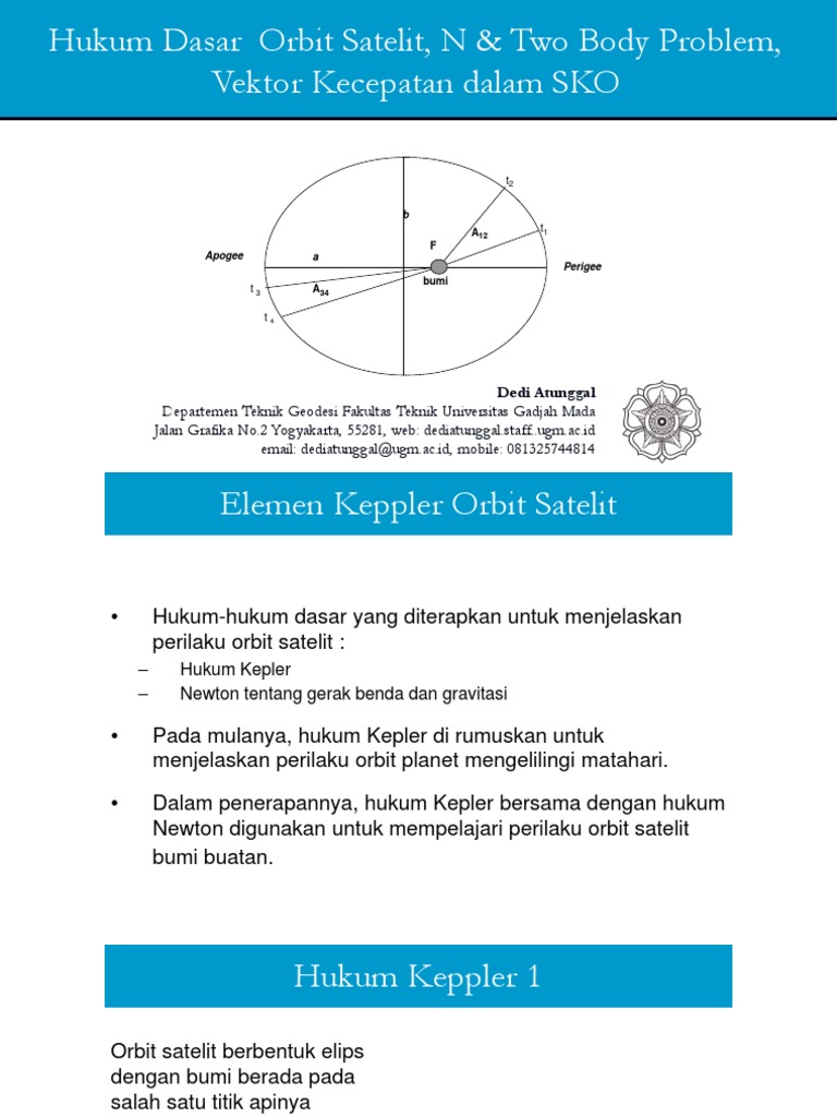 Hukum Dasar Orbit Satelit | PDF | Sains & Matematika