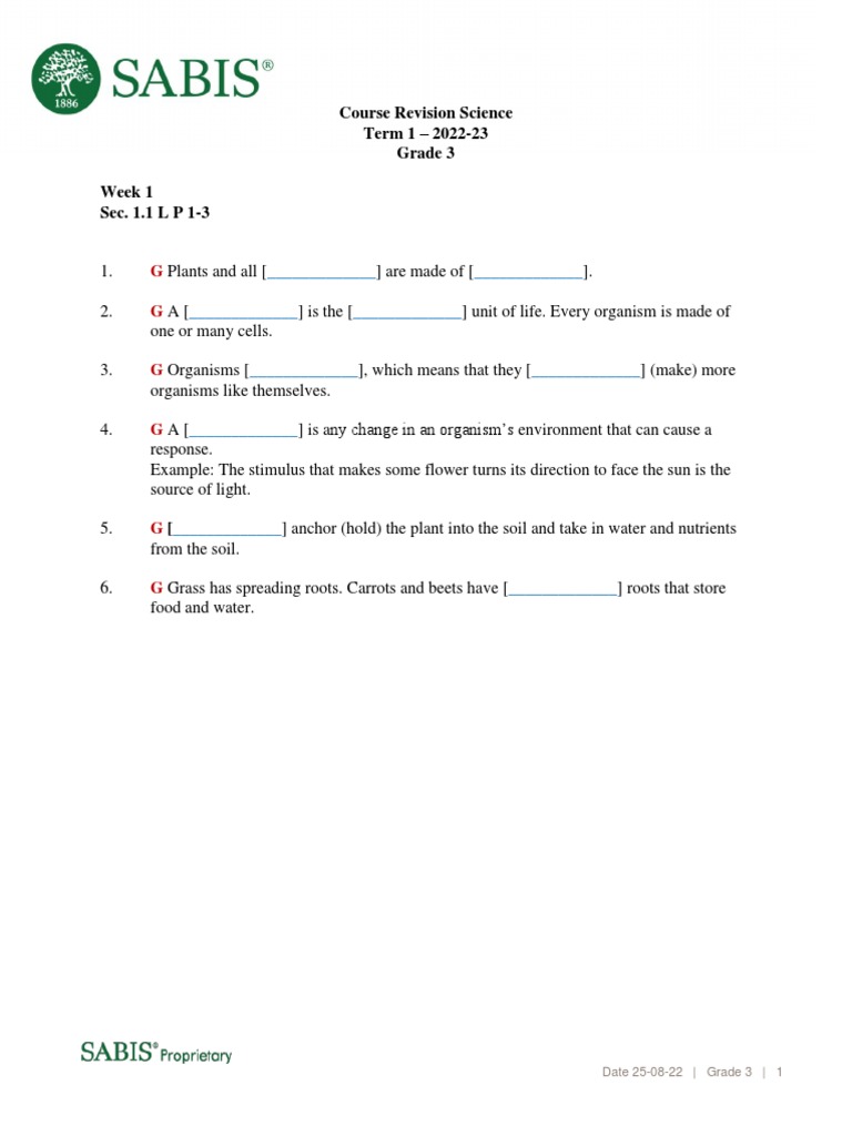 2223 Grade 3 Science Course Questions No Answer | PDF | Planets | Rock ...