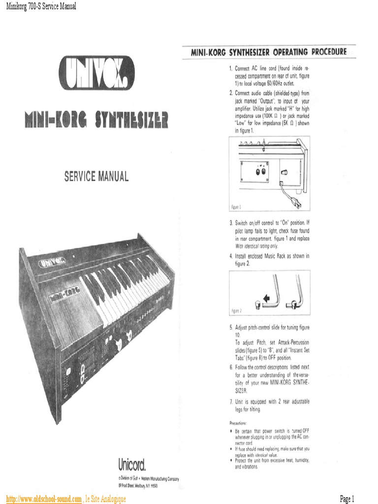 Korg Minikorg-700s SM | PDF