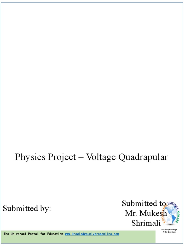 Voltage Quadrapular Yashojeet 22 | PDF | Capacitor | Transformer