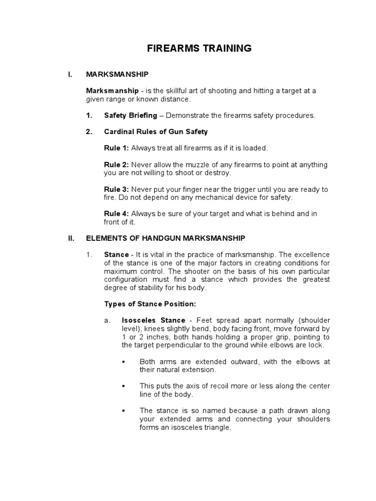 Firearms Training | PDF | Magazine (Firearms) | Firearm Components