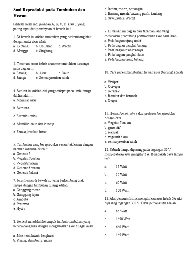 LATIHAN PAS IPA Kelas 9 Semester 1 | PDF