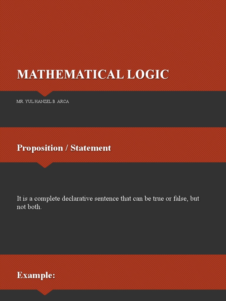 Mod 3 Math Logic | PDF | Logic | If And Only If