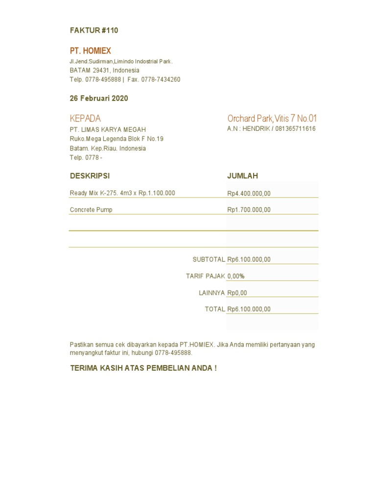 Faktur 1 | PDF