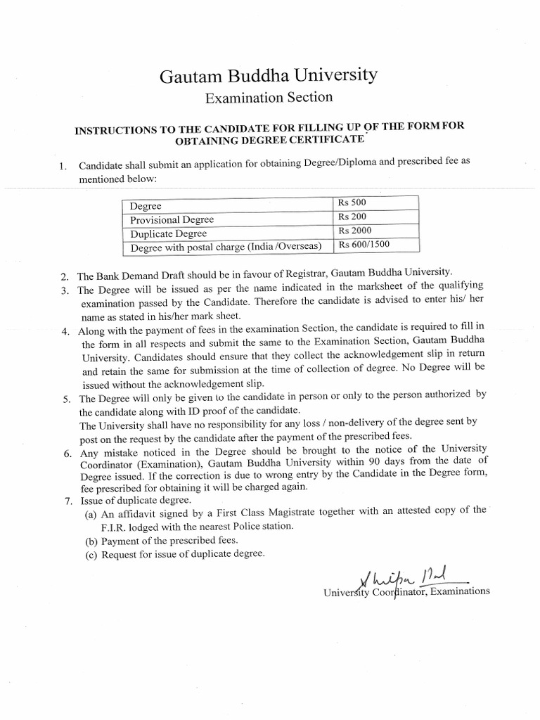 GBTU - Instructions - Obtaining Degree Certificate - 4may2016 | PDF