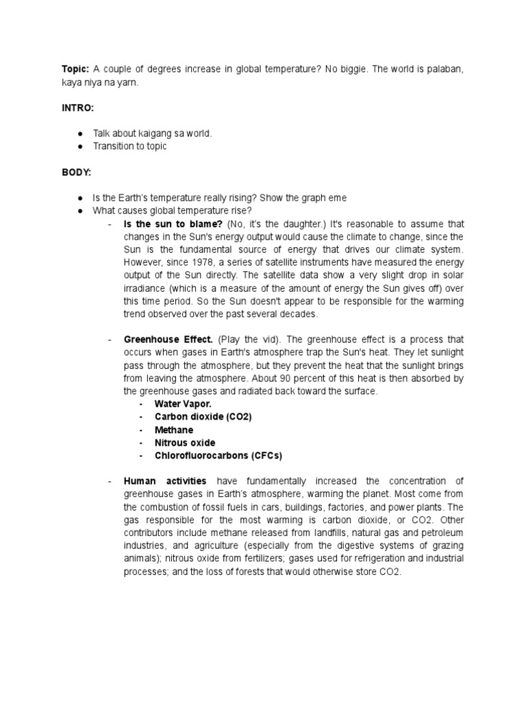 Myth Buster Script | PDF | Greenhouse Effect | Climate Change