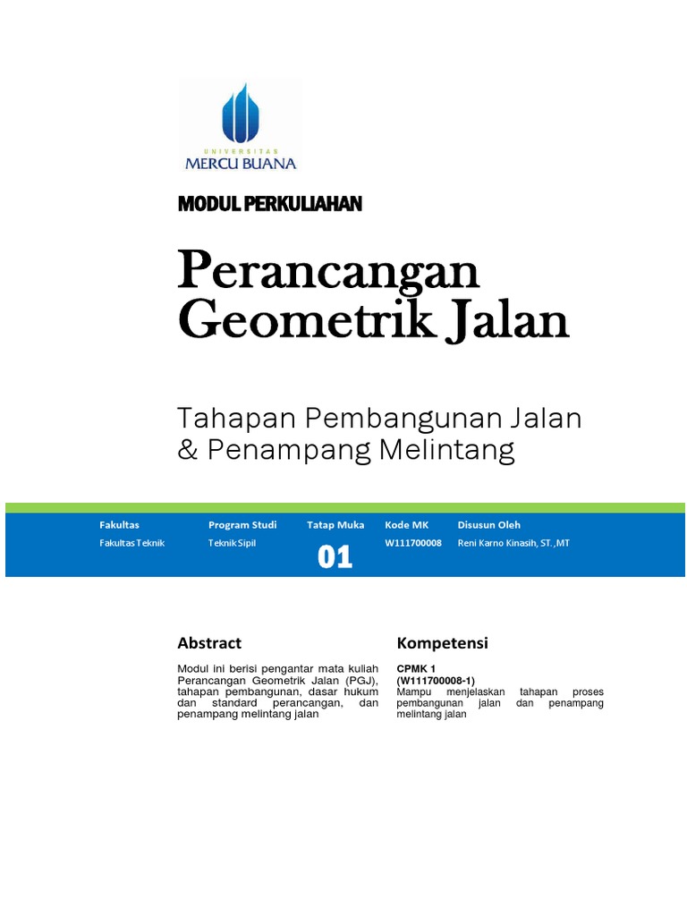 PGJ-Modul 1-Tahapan Penampang Melintang | PDF