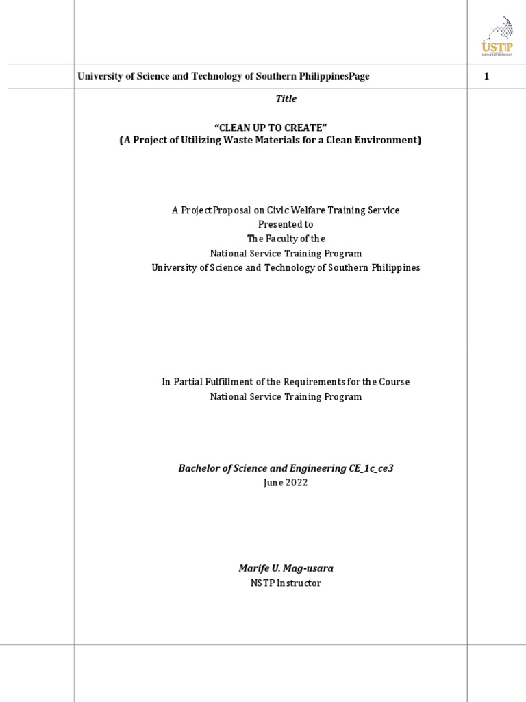 Project Proposal Group2 Final | PDF | Waste | Recycling