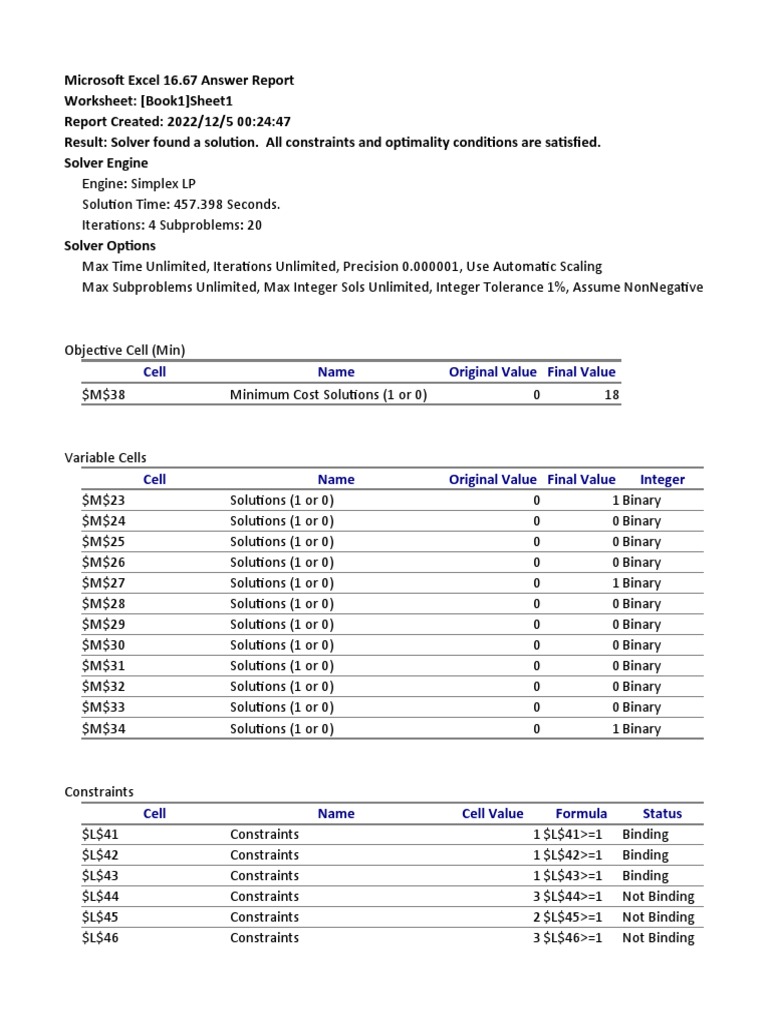 Operational Research BIP Modeling Example | PDF | Computer Science ...