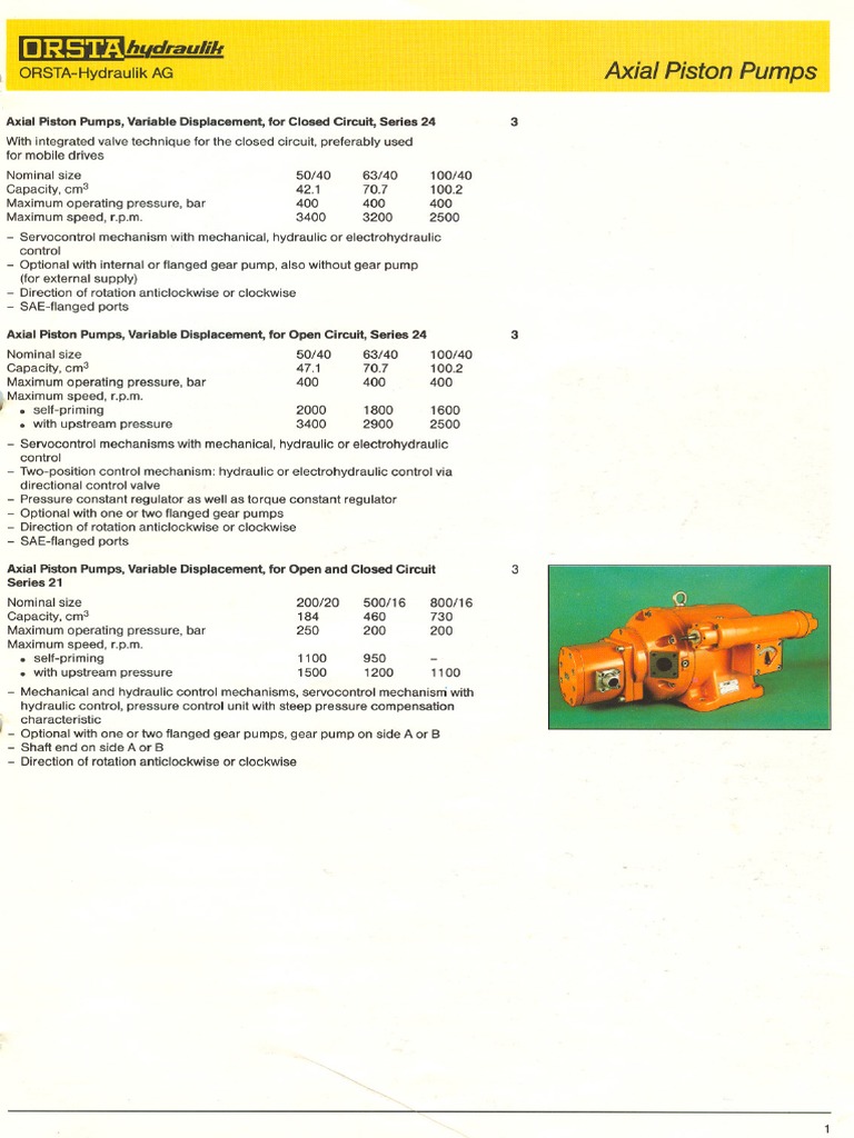 ORSTA Hydraulik-Pumps | PDF