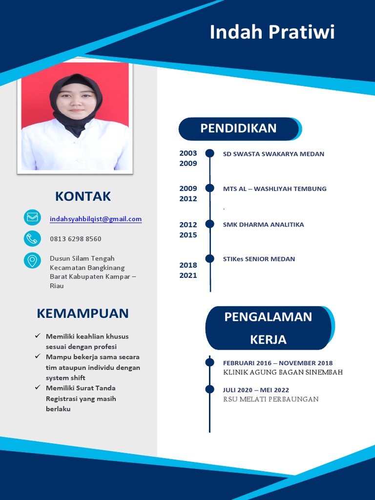 Profil dan Pengalaman Indah Pratiwi | PDF