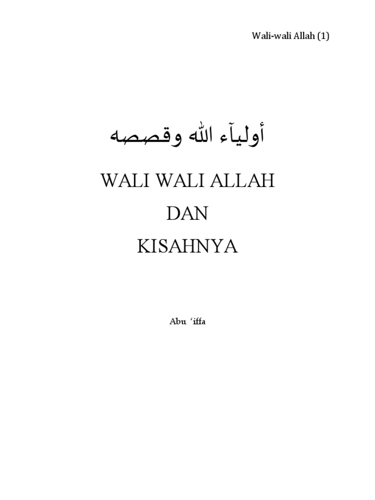 Sifat dan Kisah Wali Allah | PDF | Agama & Spiritualitas