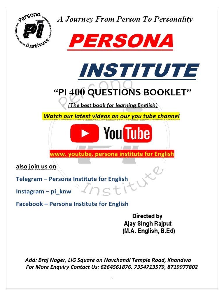Pi 400 Questions Booklet | PDF