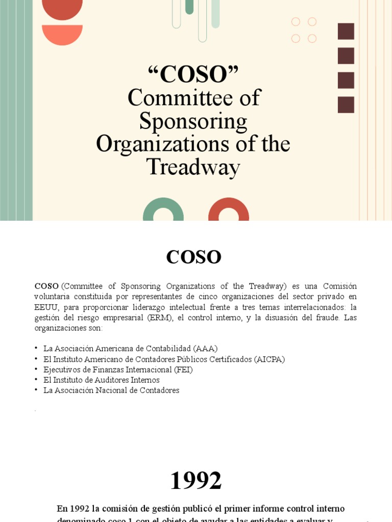 COSO I, II, III y IV 112 | PDF | Gestión de riesgos | Evaluación