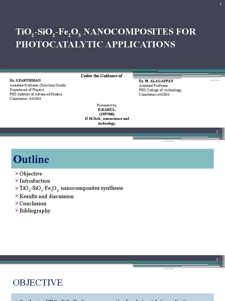 TiO2-SiO2-Fe2O3 NANOCOMPOSITES FOR PHOTOCATALYTIC APPLICATIONS | PDF ...