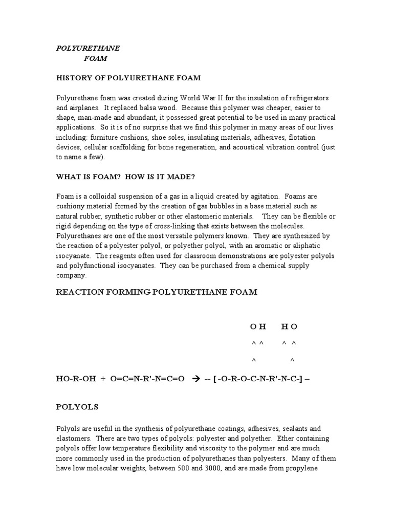 Polyurethane Foam | PDF | Polyurethane | Surfactant