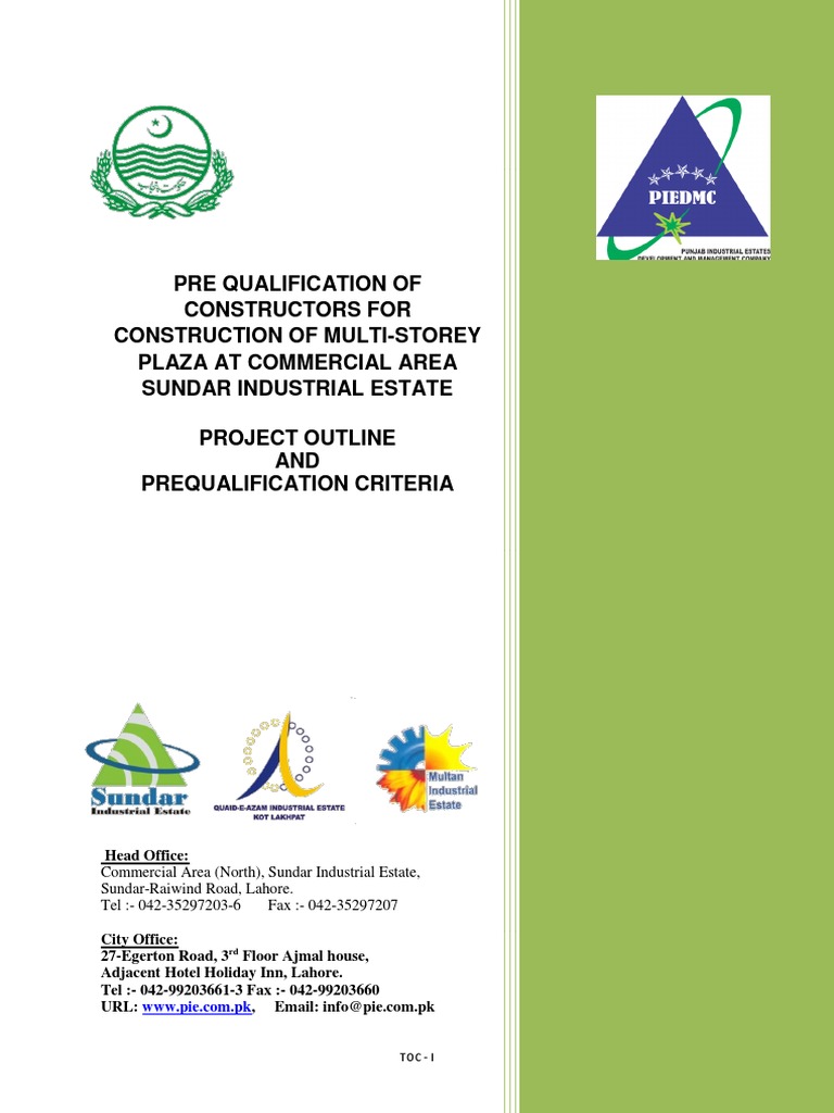 PQD For Constructors-Comm Plaza-PIEDMC | PDF | Joint Venture | Joint ...