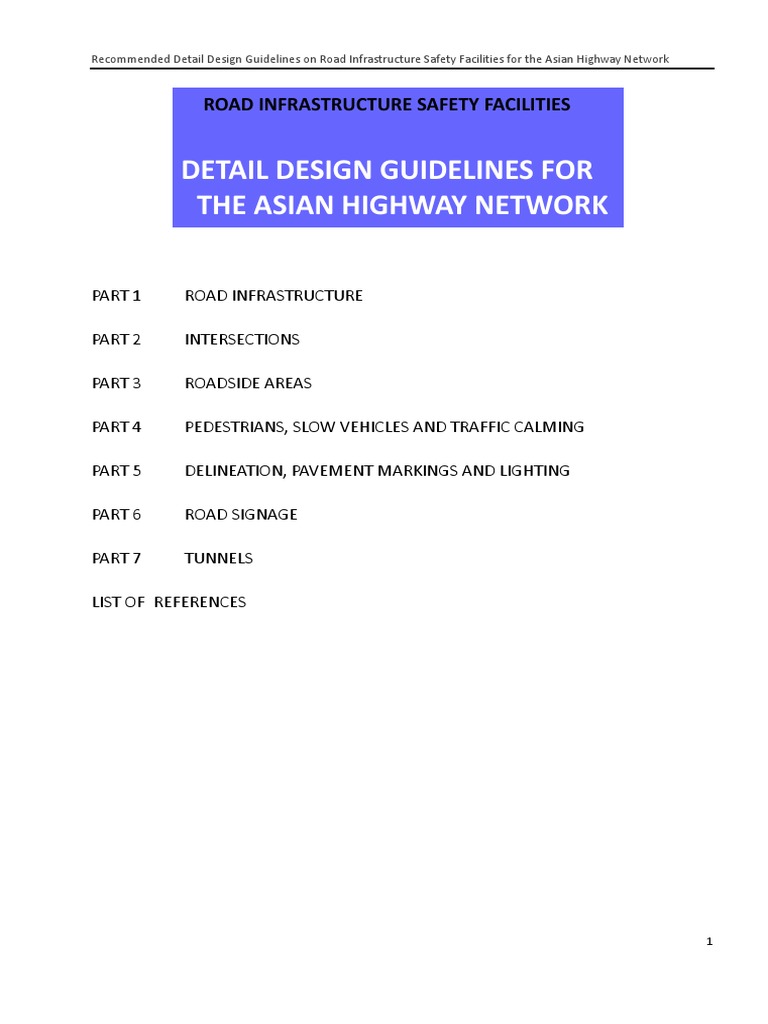 Road Safety Design Guidelines for Highways | PDF | Traffic | Road