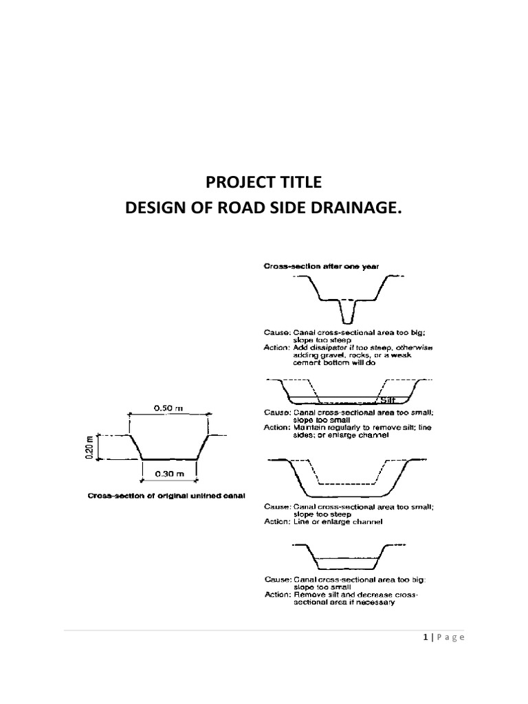 Design of an Efficient Road Side Drainage System for DJK Street in ...