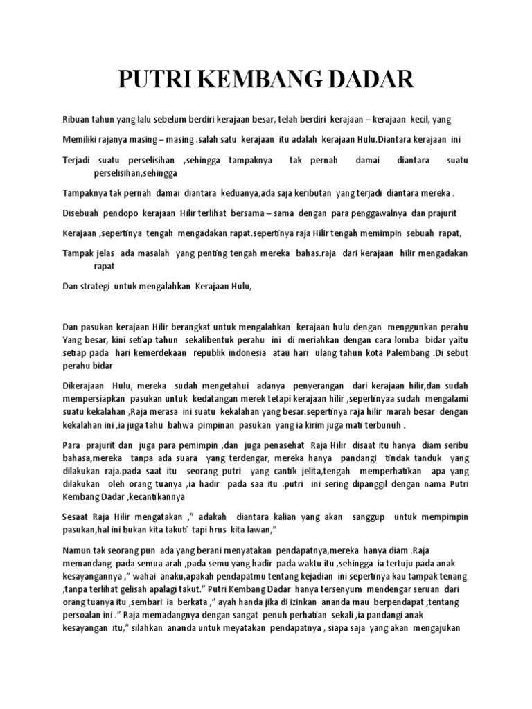 Putri Kembang Dadar | PDF